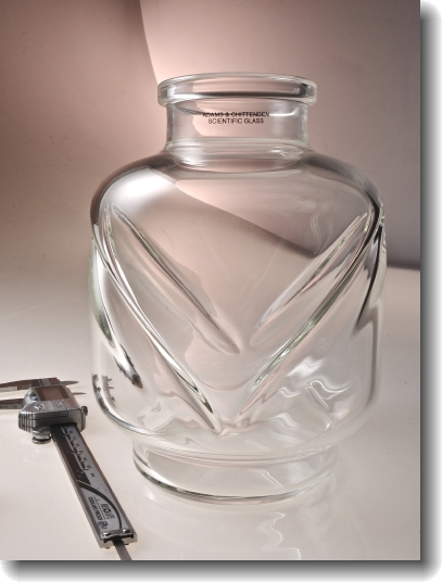Custom Baffled Bottle - Adams & Chittenden Scientific Glass Coop